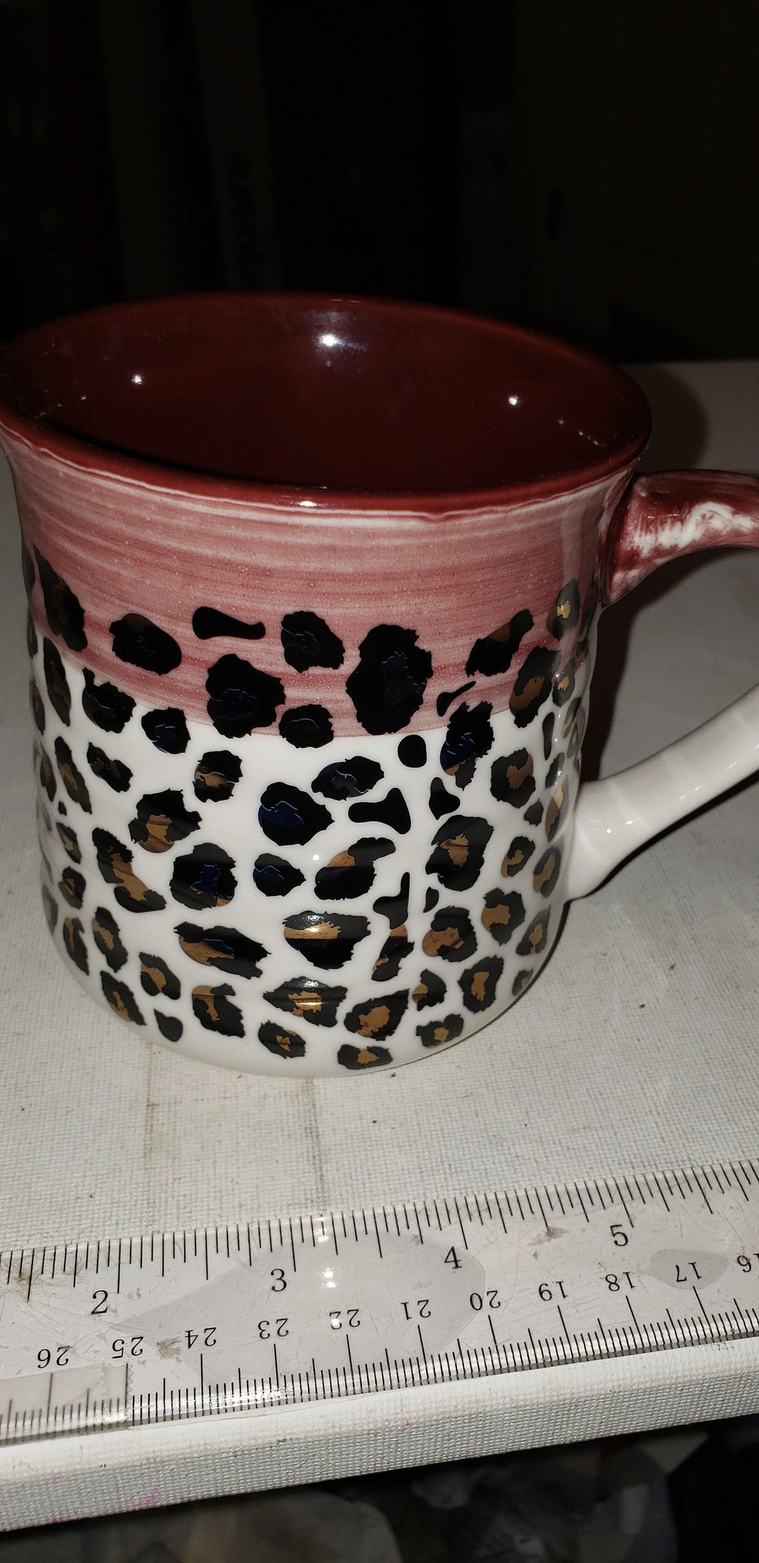Heartland Hive Coffee Mug With Cheetah Print Pink Excellent Condition ...