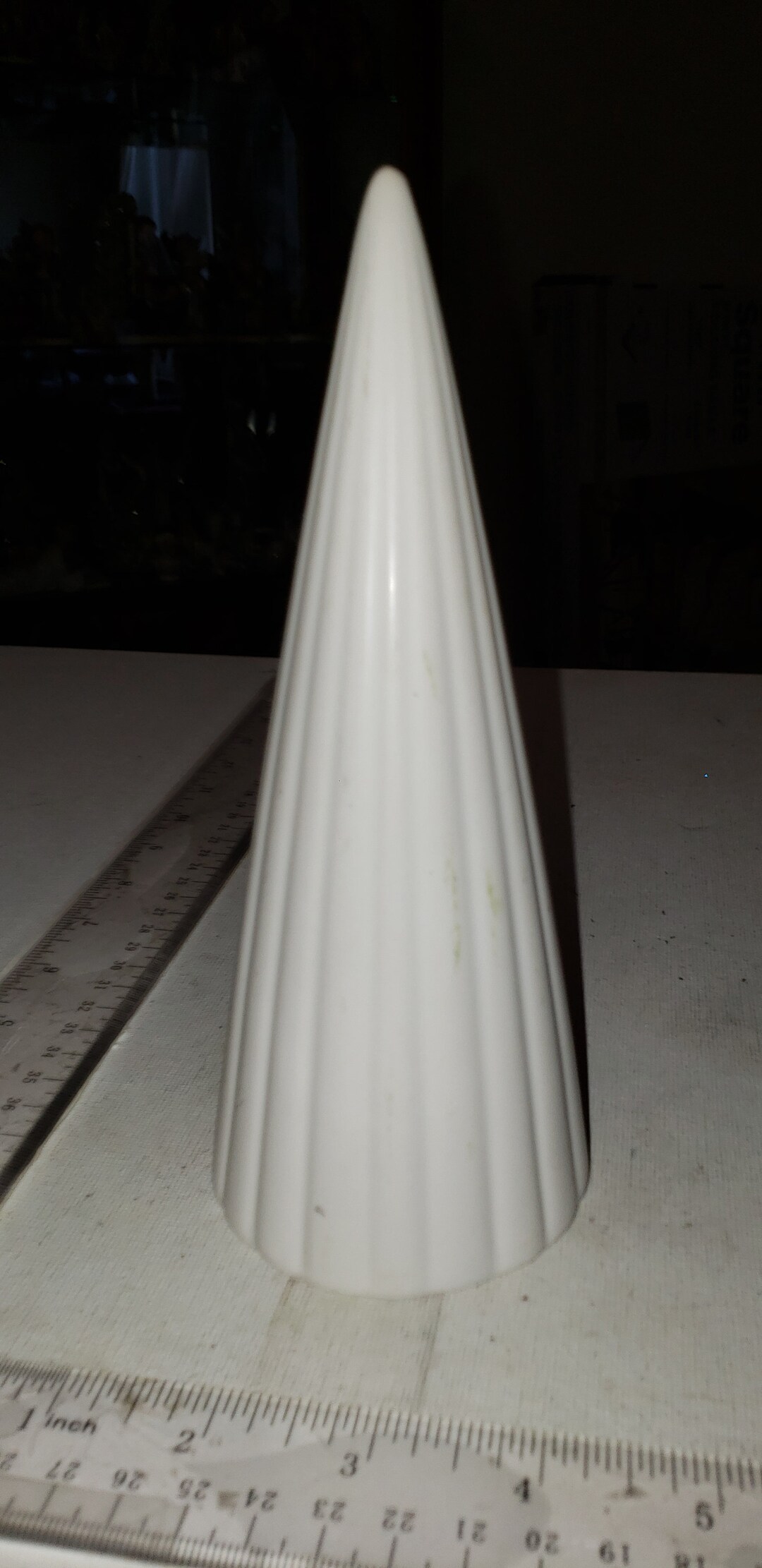 White Ceramic Cone Tree Decor Excellent Condition - Etsy