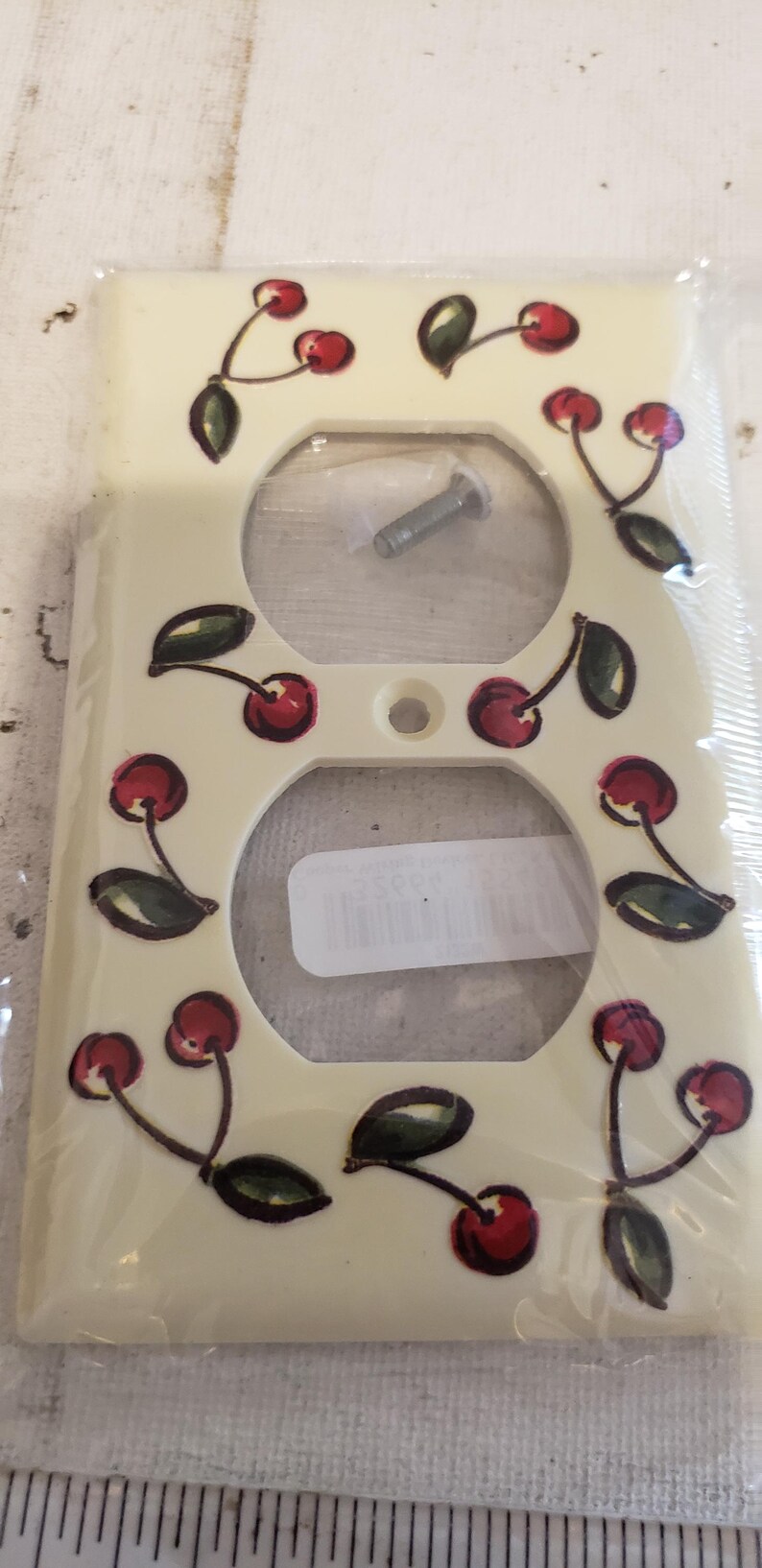 Single Outlet Socket Cover Yellow With Cherries Excellent Condition - Etsy