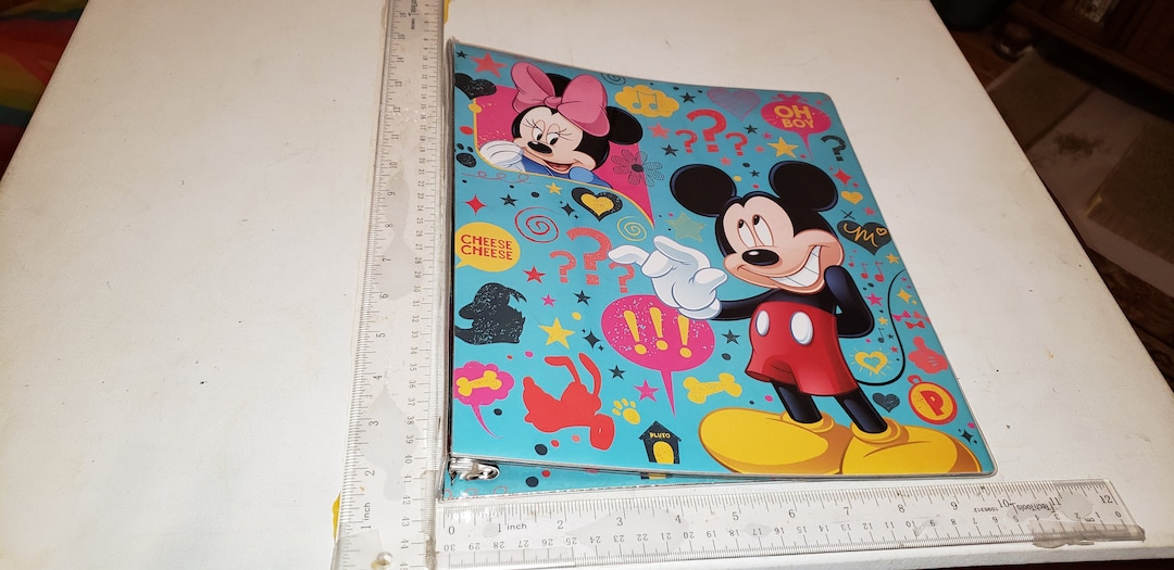 Disney 3 Ring Binder With Mickey and Minnie Mouse on the Binder. in ...