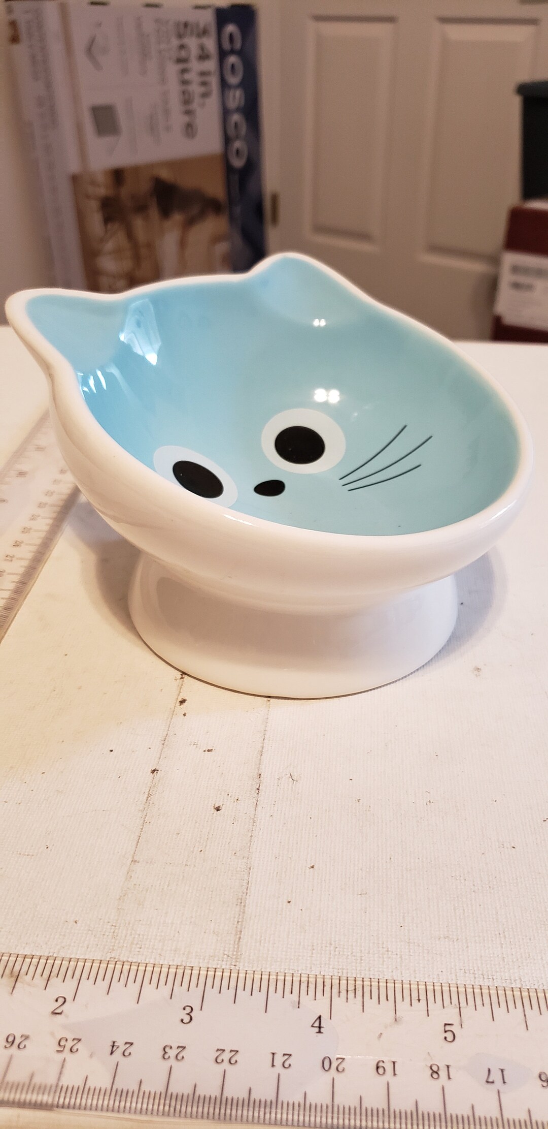 Pedestal Cat Dish With Cat Face. Ceramic and Excellent Condition - Etsy