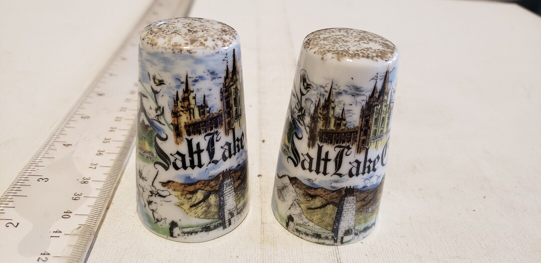 Set of Salt Lake City Salt and Pepper Shakers Excellent Condition - Etsy