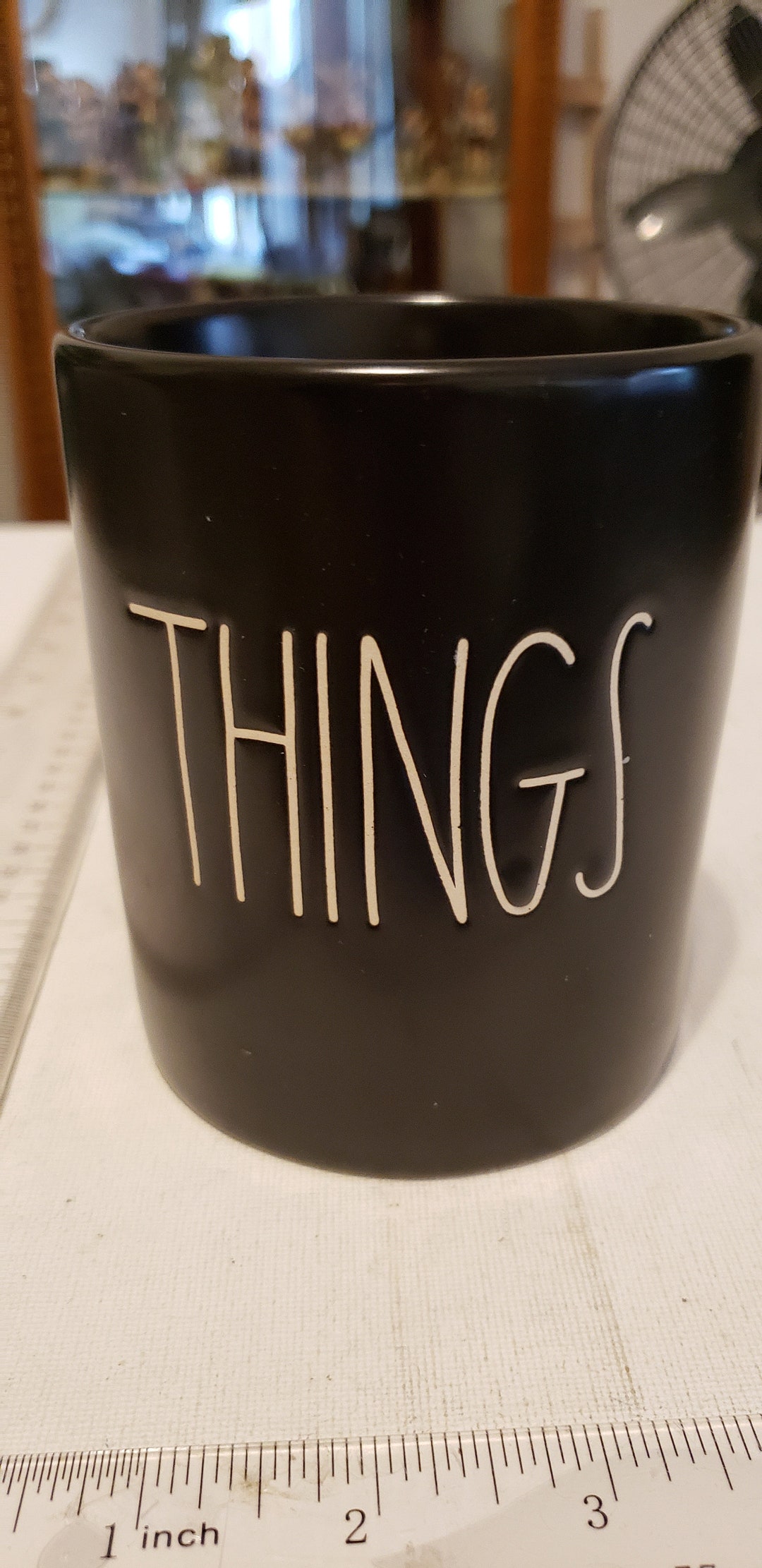 Black Rae Dunn THINGS Container Pencil Holder Ceramic - Etsy