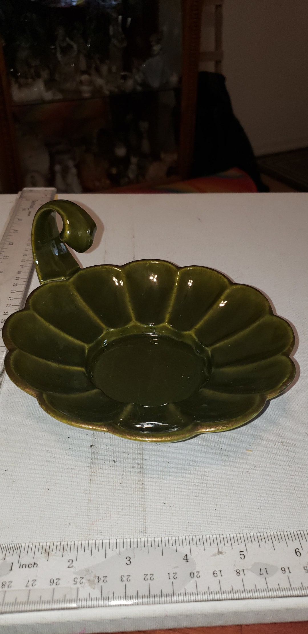 MCM California Pottery Avocado Green Dish Excellent Condition - Etsy