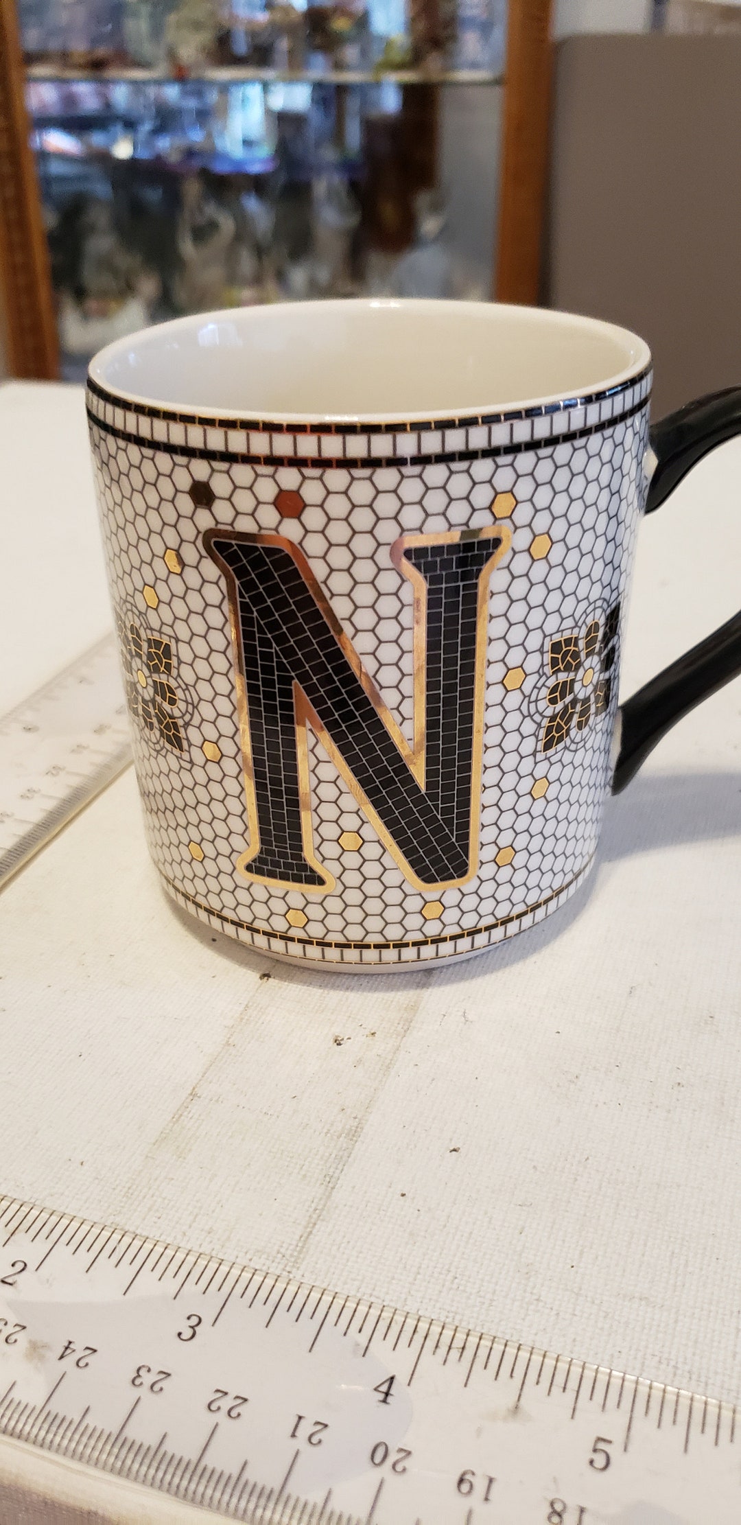 Anthropologie Coffee Mug Letter N Excellent Condition - Etsy