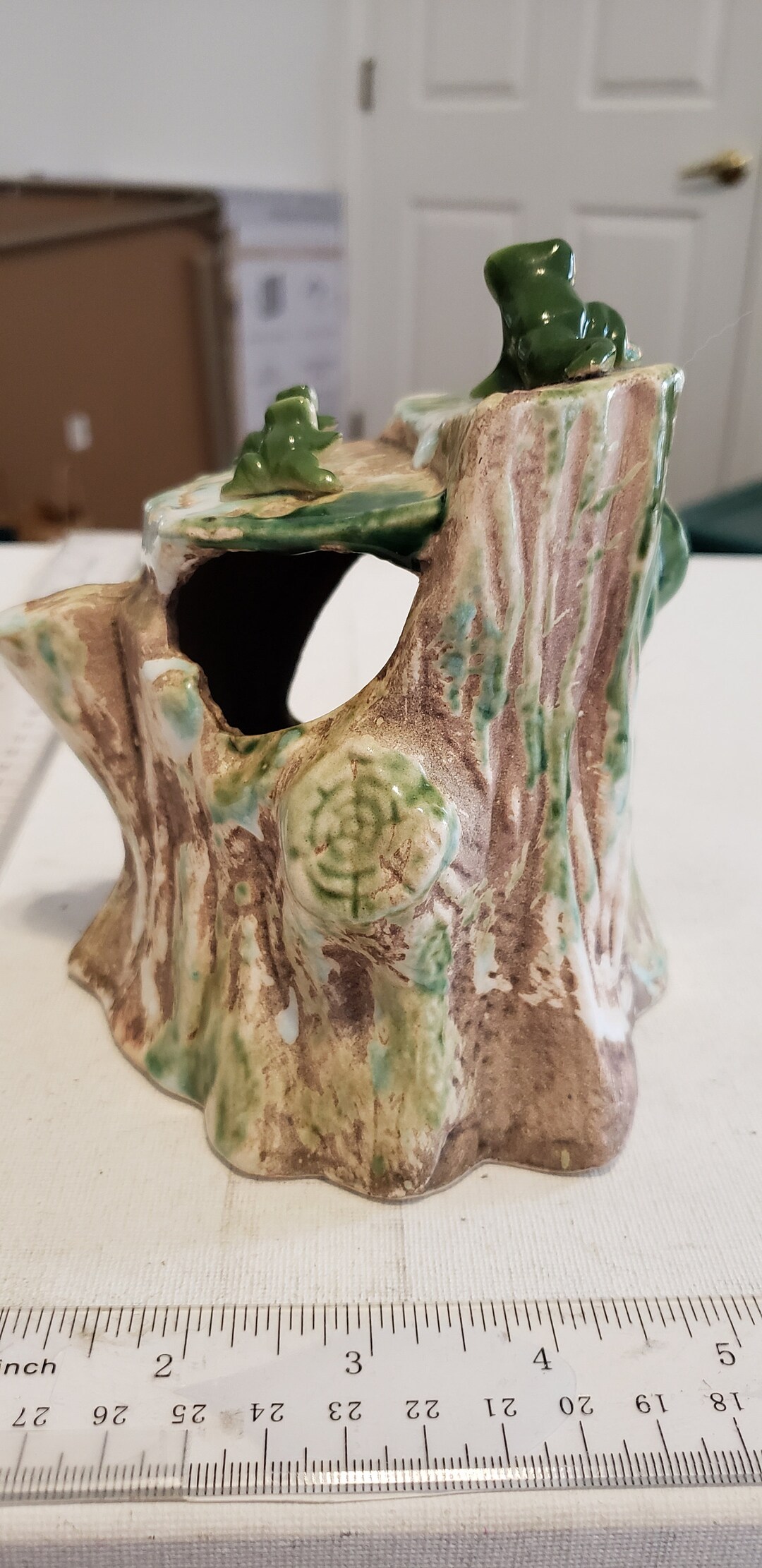 Vintage Tree Stump Ceramic With Frogs Excellent Condition - Etsy