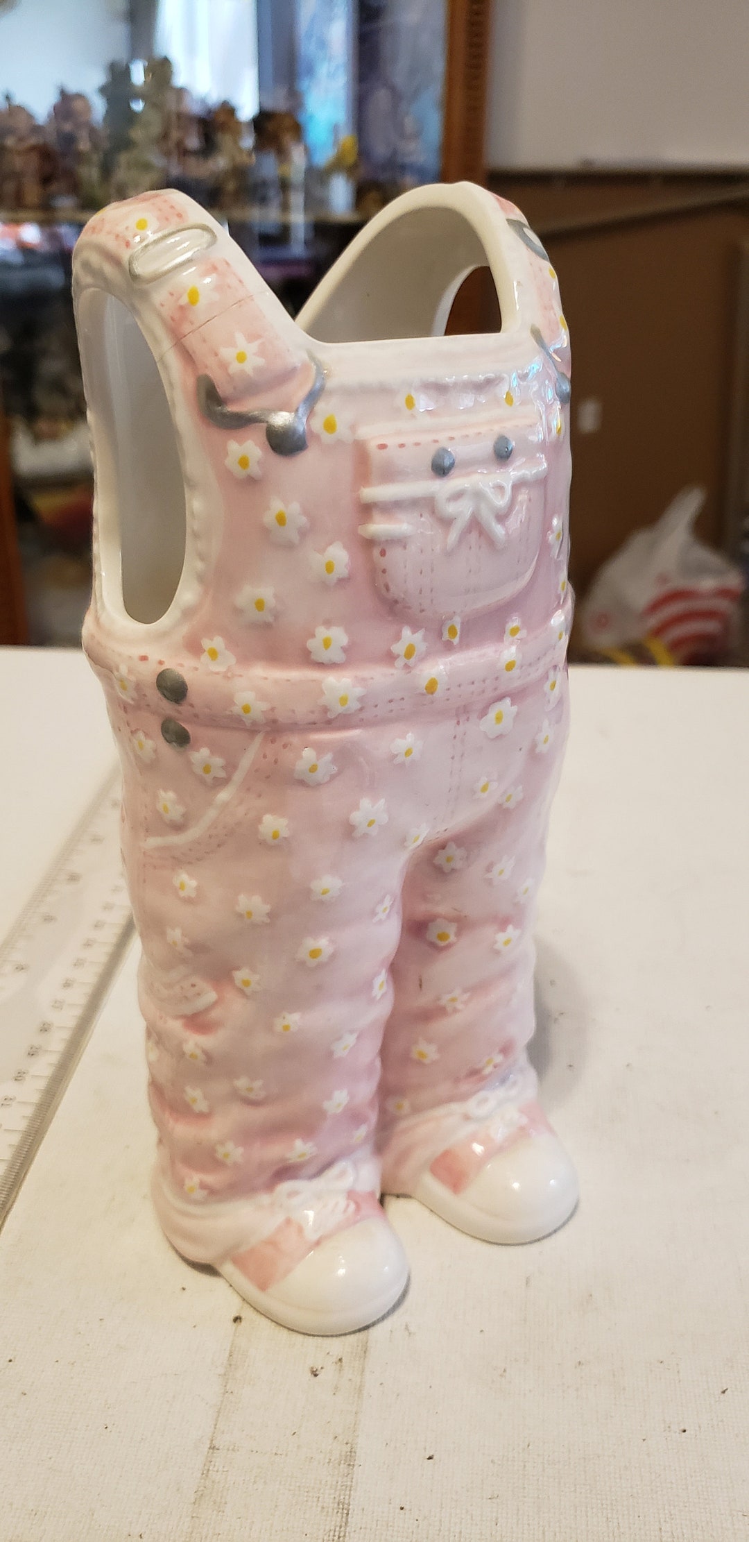 Pink Overalls and Shoes Vase Planter Burton and Burton Excellent ...
