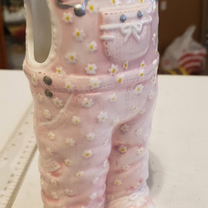Pink Overalls and Shoes Vase Planter Burton and Burton Excellent ...