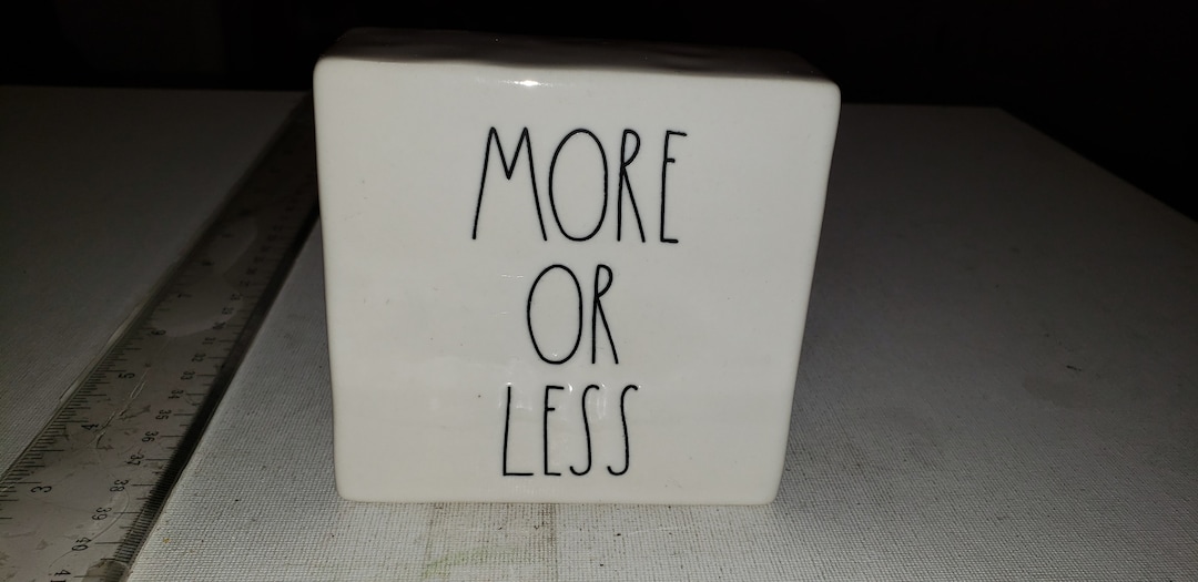 Rae Dunn More or Less Less is More Desk Plaque Excellent Condition - Etsy