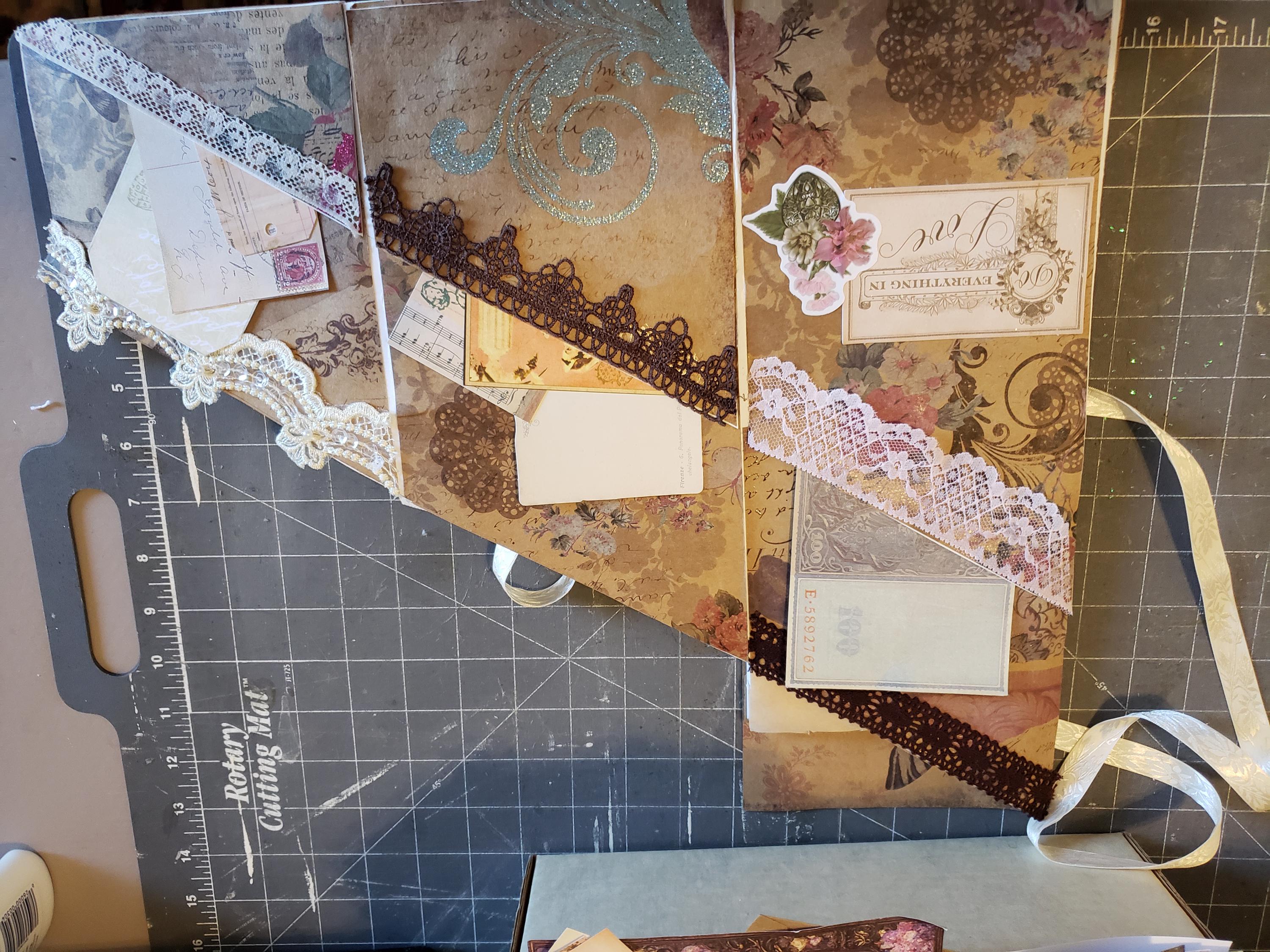 Tall Skinny Junk Journal Folio Tri Fold Journal for Art or Writing ...