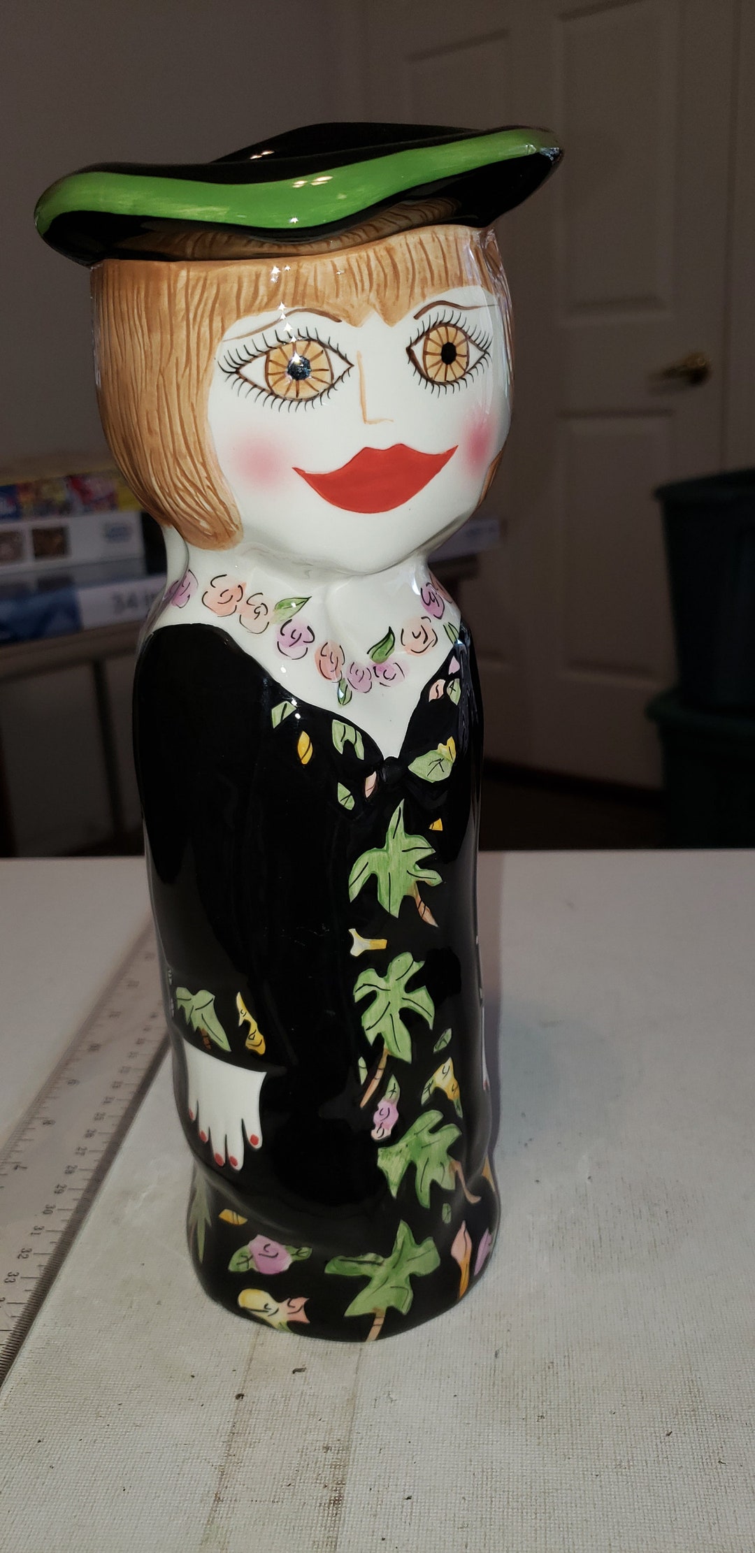 Tall Susan Paley Vase Ganz Ceramic Excellent Condition - Etsy