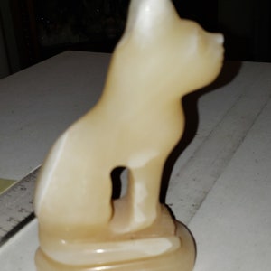 Alabaster Carved Cat Made in Egypt Excellent Condition - Etsy