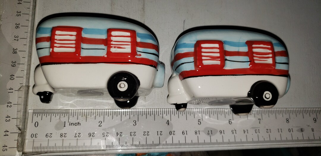 Ceramic Travel Trailer Salt and Pepper Shakers Excellent Condition - Etsy
