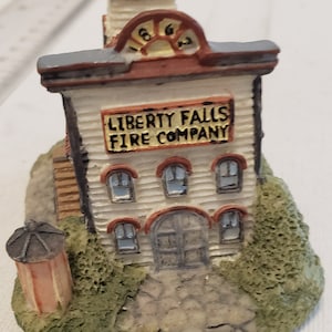 Liberty Falls Mini Building Fire Station Excellent Condition Marked on ...