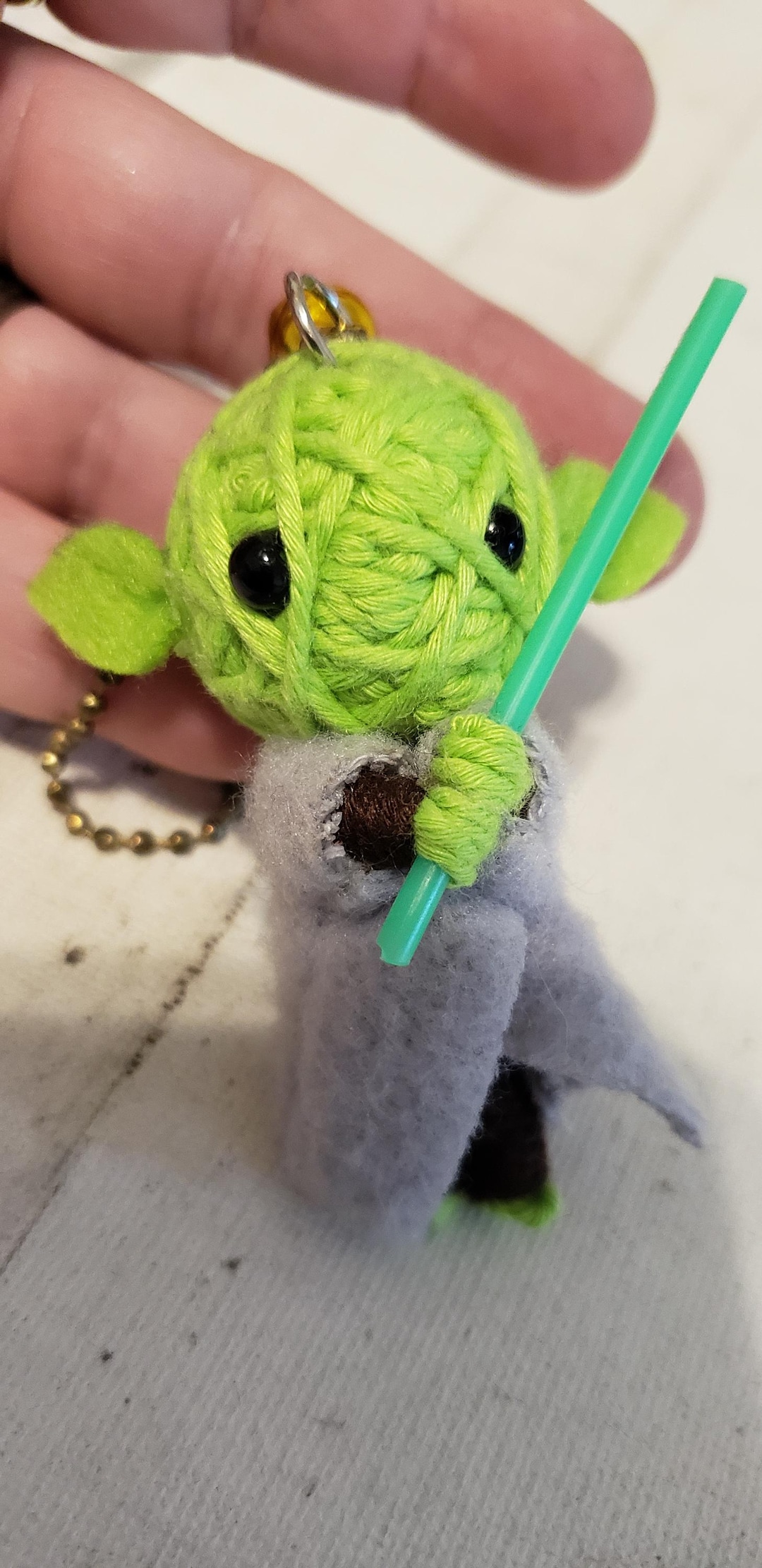 Star Wars Yoda Voodoo String Key Chain Good Condition - Etsy