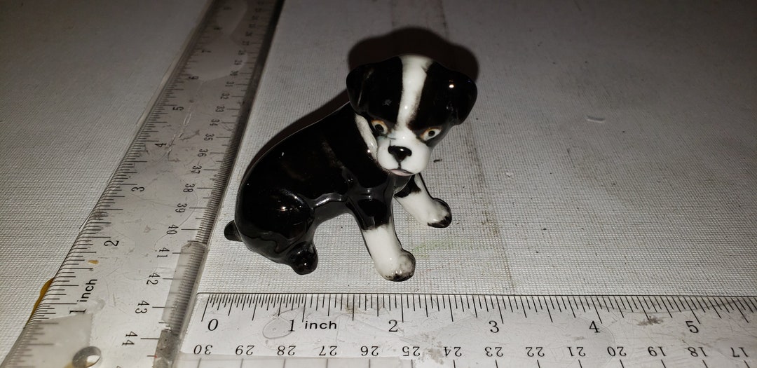 Ceramic Boston Terrier Figurine Excellent Condition - Etsy