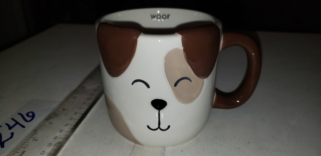 Sunday Morning WOOF Dog Coffee Mug Excellent Condition - Etsy