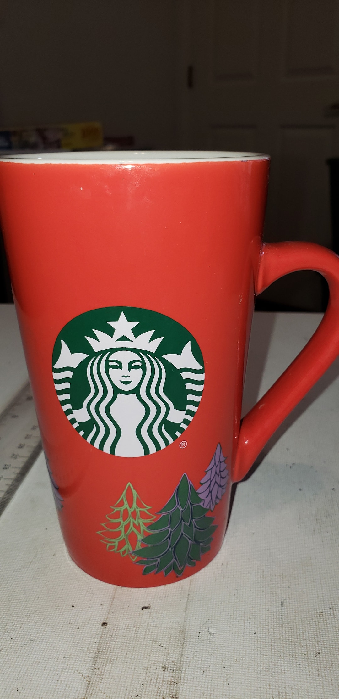 Starbucks Coffee Cup With Trees Excellent Condition - Etsy