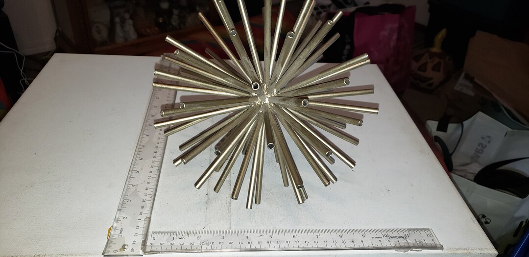 Curtis Jere Style Small MCM Pom Pom Metal Art Sculpture Table Decor ...