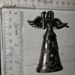 Pewter Angel Figurine With Butterfly Excellent Condition - Etsy