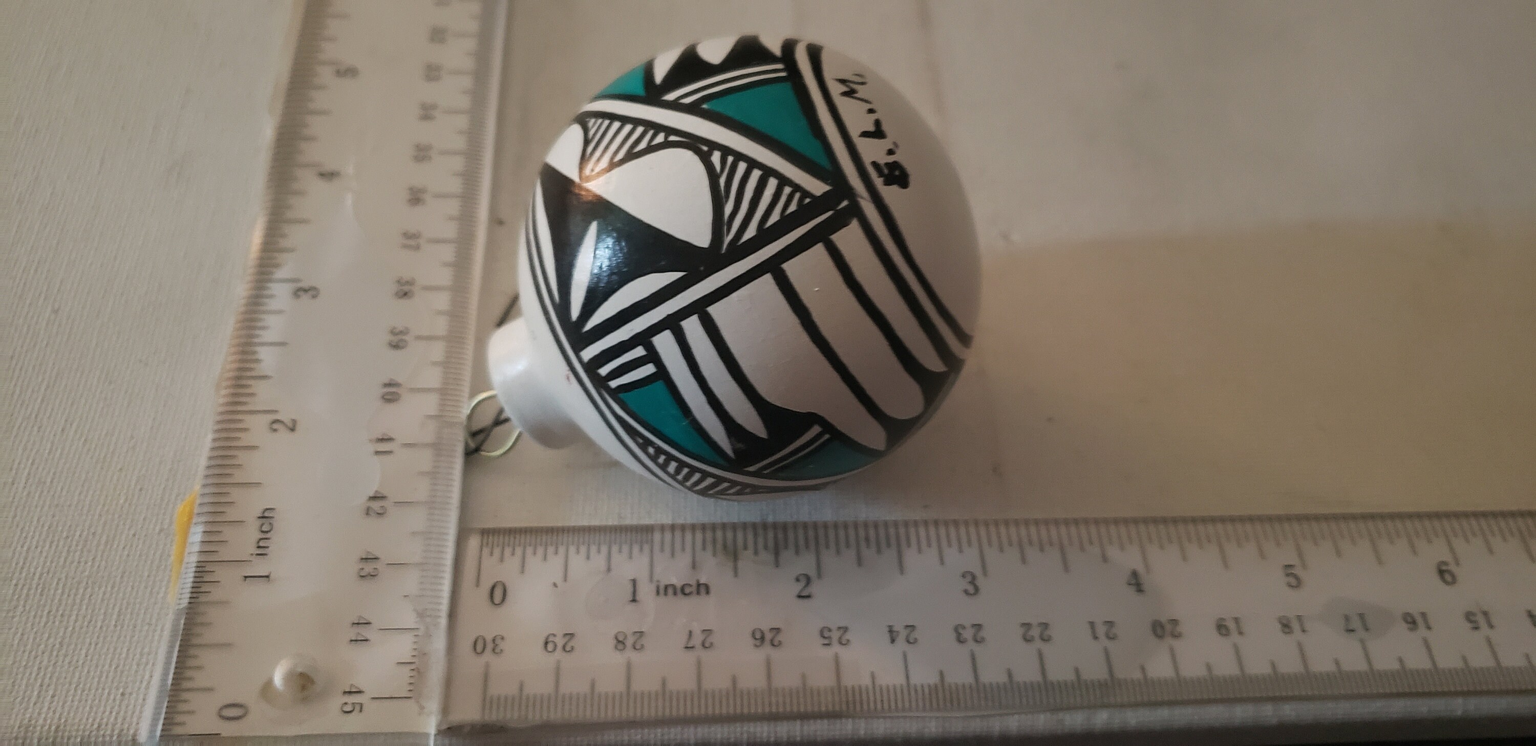 Ceramic Native American Style Christmas Ball Excellent Condition - Etsy