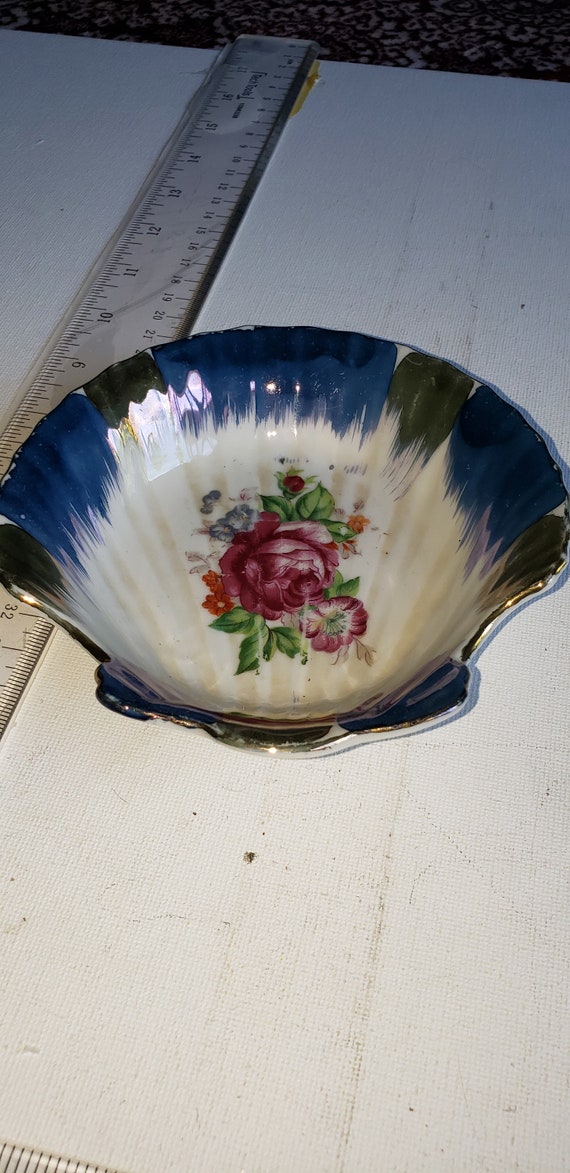Porcelain scallop shell dish flowers Japan excellent … - Gem