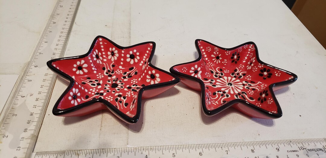 Set of 2 Ozen Ceramic Star Dishes Made in Turkey Marked Excellent ...