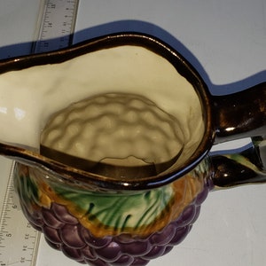 Ceramic Grape Cluster Pitcher Excellent Condition - Etsy