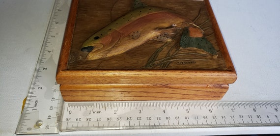 Fish trinket box or playing card box excellent condit… - Gem