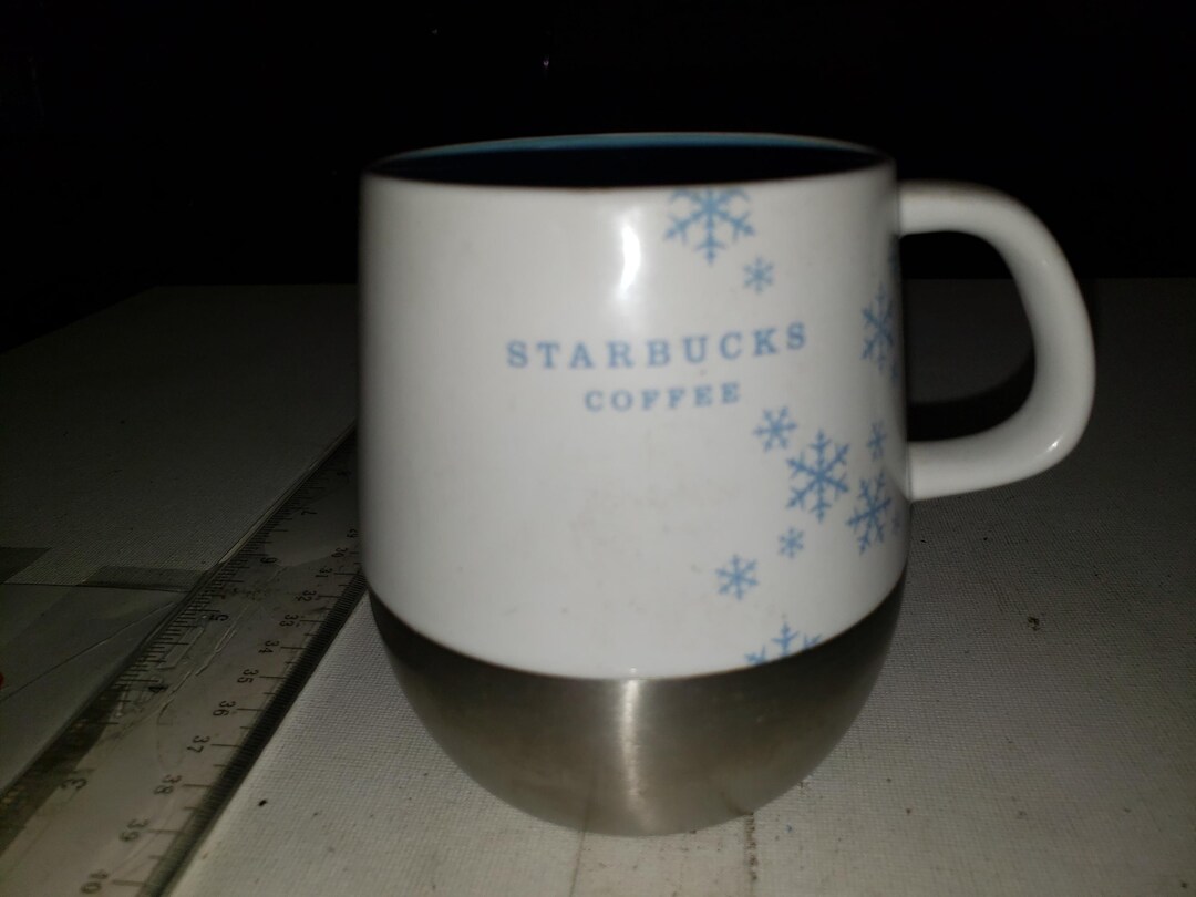 Starbucks Snowflake Coffee Mug Metal Bottom Excellent Condition Marked ...