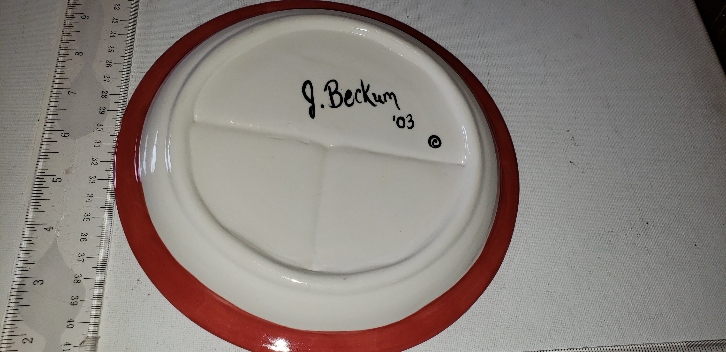 Child Plate Hand Painted Trains Chip on Edge Good Condition Signed - Etsy