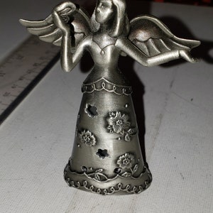 Pewter Angel Figurine With Butterfly Excellent Condition - Etsy