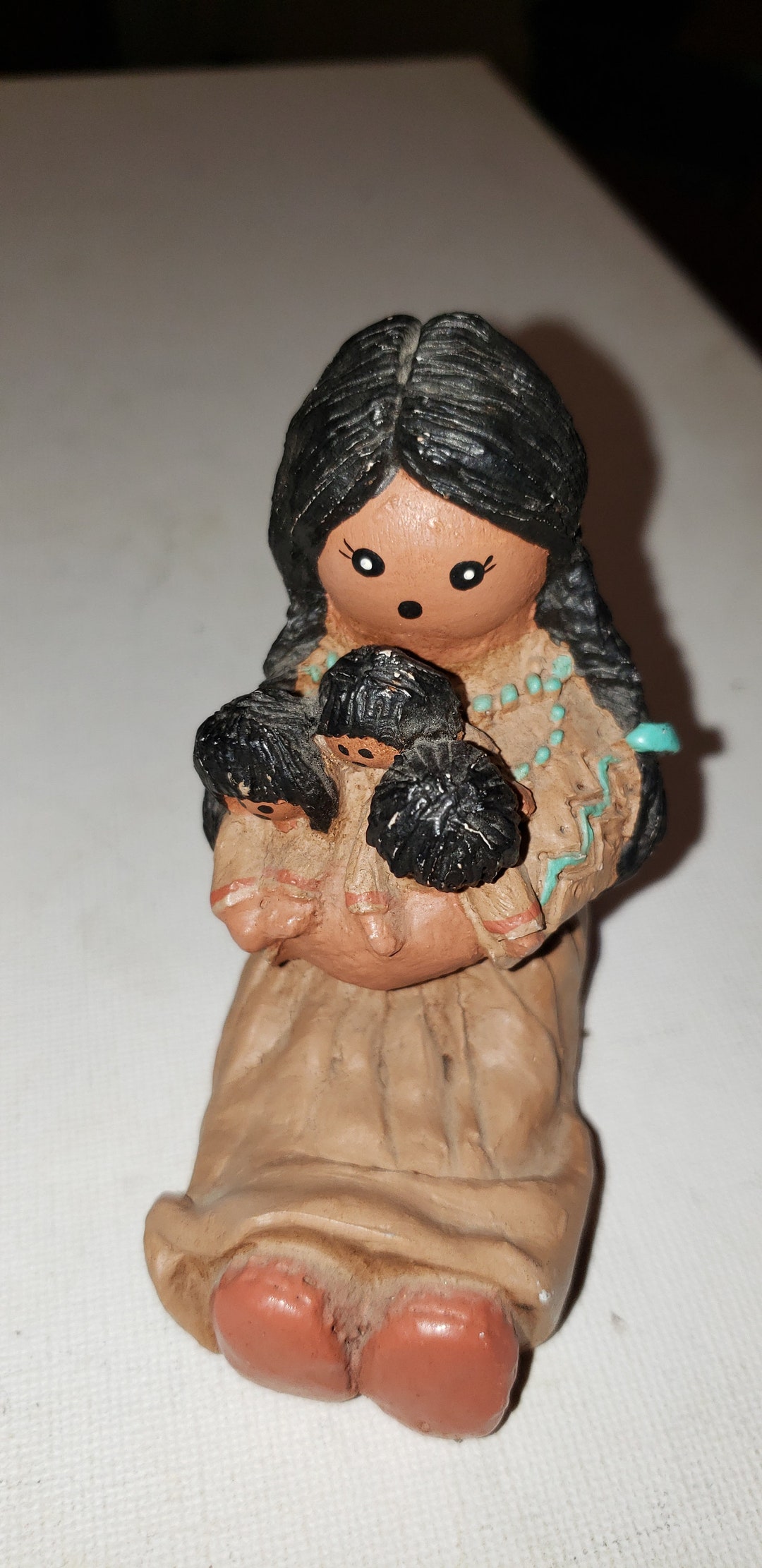 Small Native American Figurine Story Teller Style Excellent Condition ...
