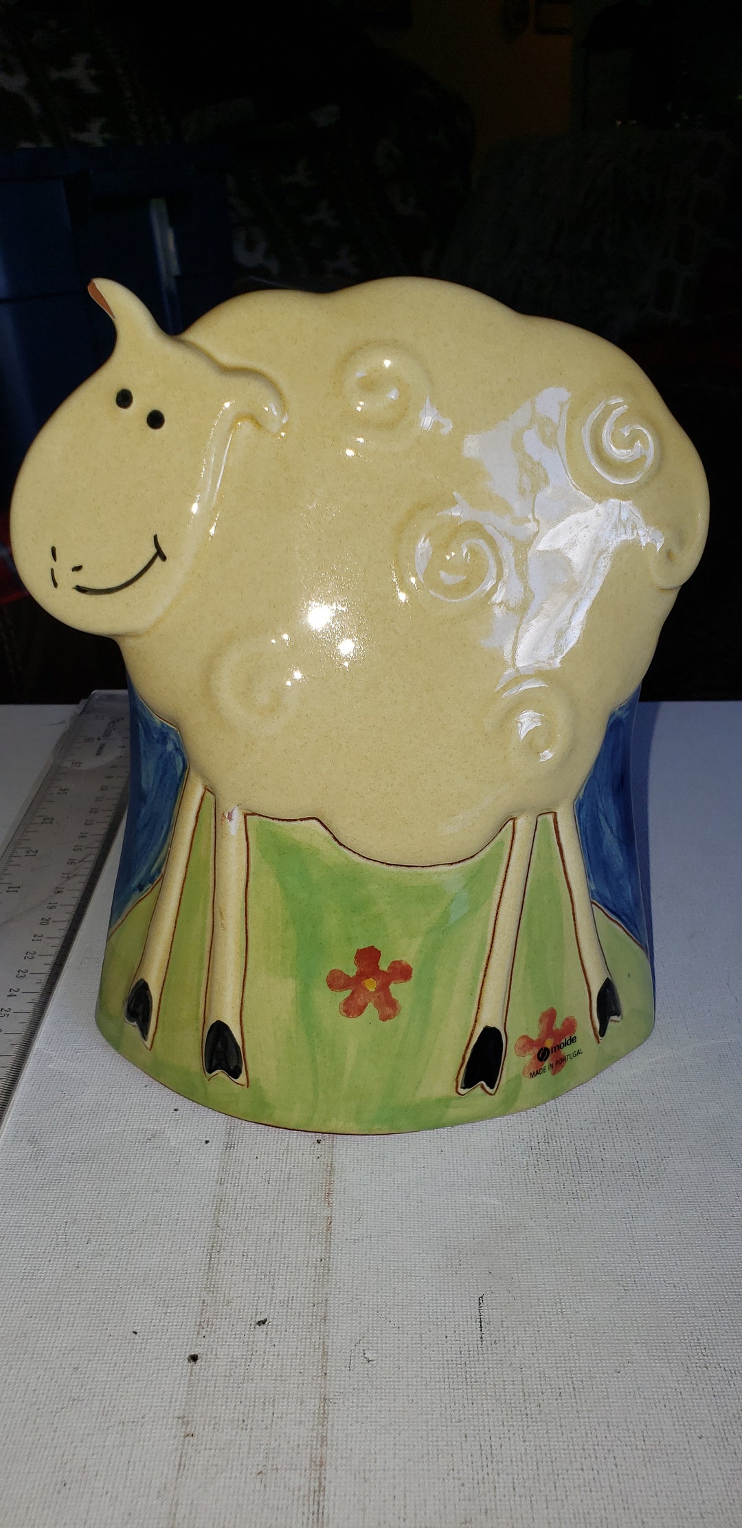 Cute Sheep Ceramic Figurine Portugal Chip on Ear - Etsy