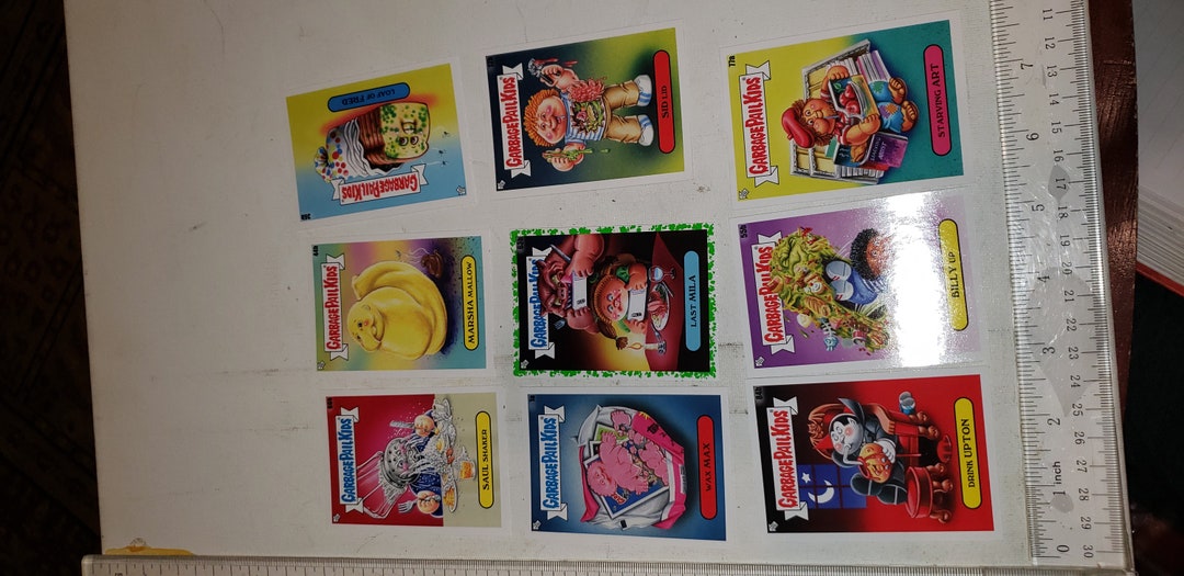 Set of 9 Garbage Pail Trading Cards Stickers Excellent Condition - Etsy