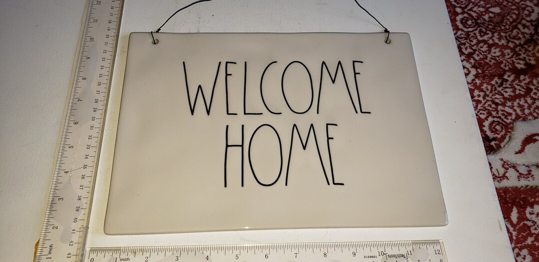 Large Rae Dunn "welcome Home" Sign Excellent Condition - Etsy