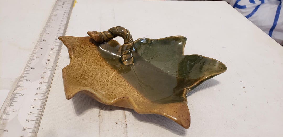 Art Pottery Leaf Dish Marked Excellent Condition - Etsy