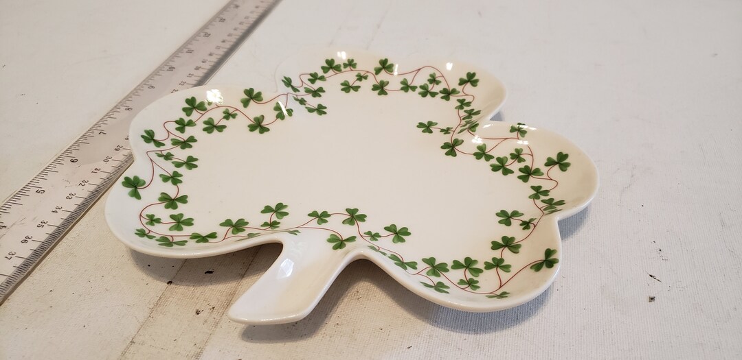 Godinger Shannon Shamrock Plate Excellent Condition - Etsy