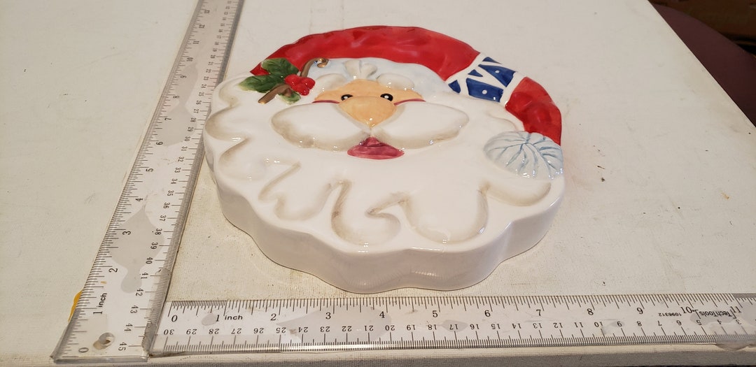 Small Ceramic Santa Face Table Decor or Wall Decor Good Condition - Etsy