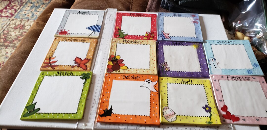 Ceramic Tile 11 Months June Missing Calendar Excellent Condition - Etsy