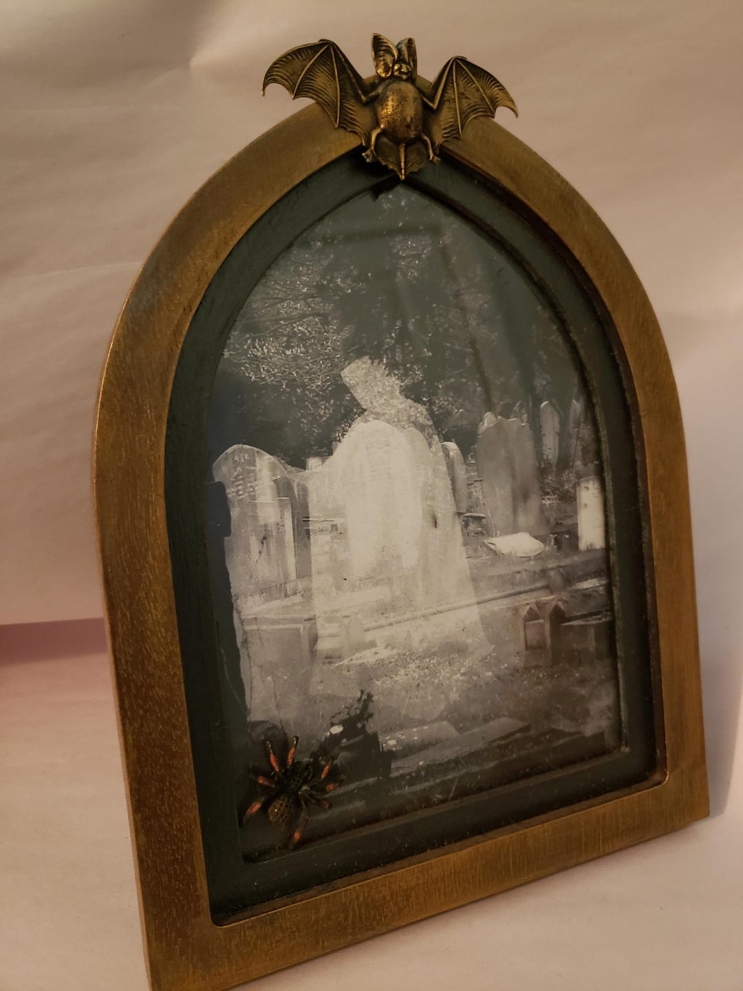 Spooky Halloween Picture. Ghost Photo With Painted Frame Halloween ...