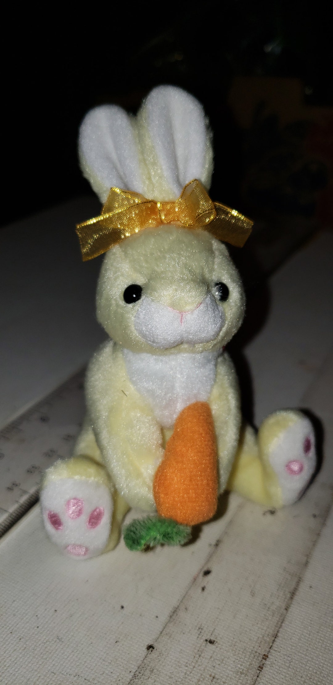 Plush TY Tiny Bunny Nibbles Excellent Condition - Etsy