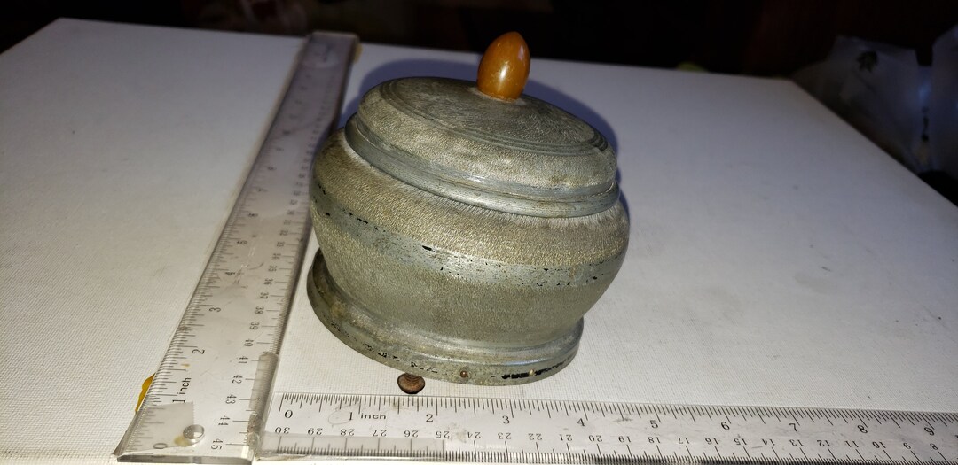 Metal Vintage Music Box Powder Dish Music Box Works Good Condition - Etsy