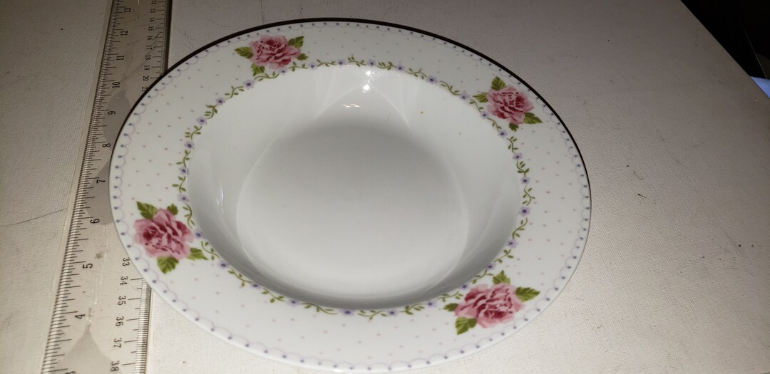 Laura Ashley Lidia Porcelain Bowl Roses Excellent Condition - Etsy