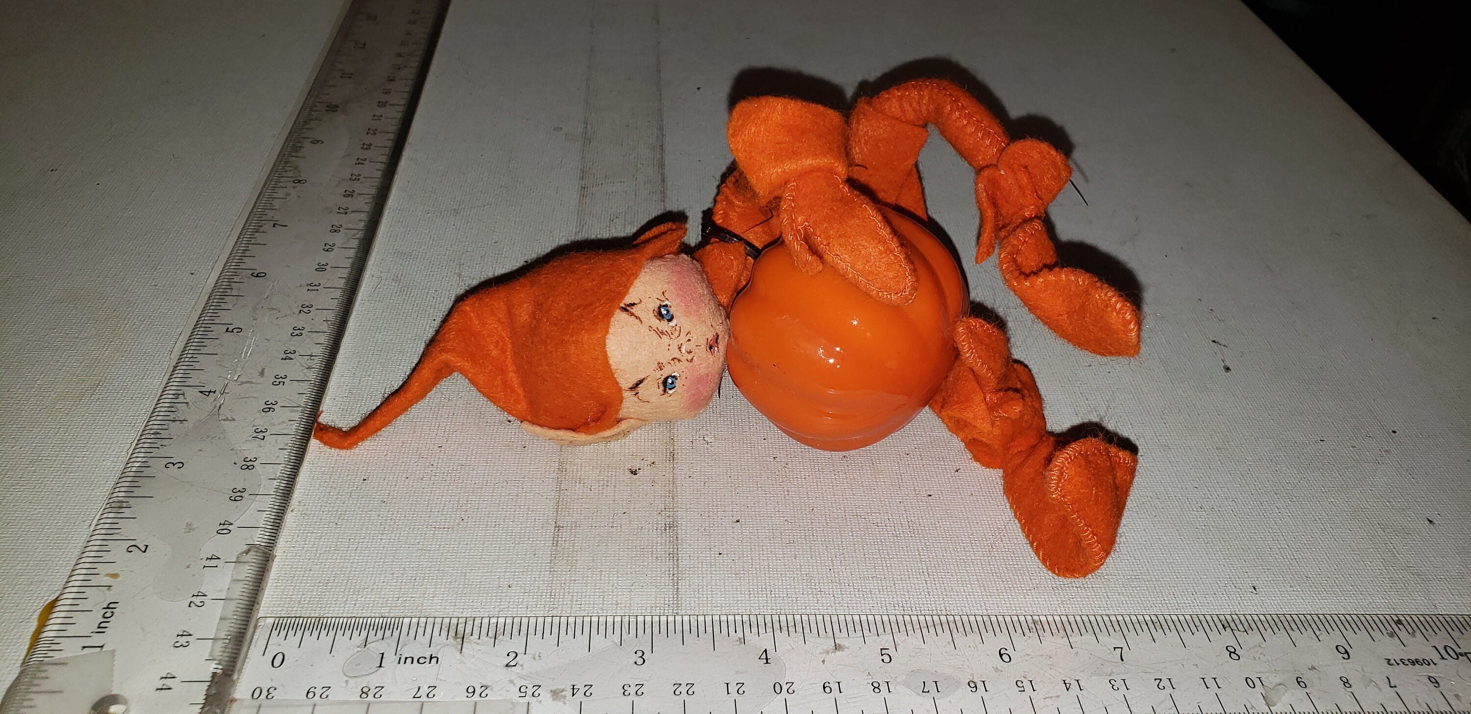 Anna Lee Doll Orange Elf Holding Pumpkin Good Condition Halloween - Etsy