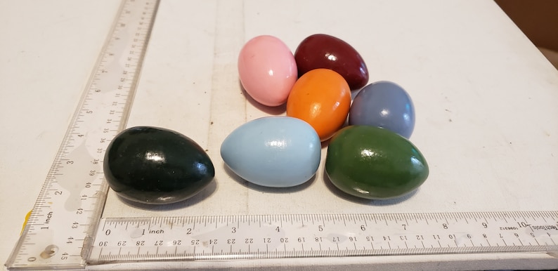 Lot of 7 Wood Painted Eggs. Excellent Condition Easter Decor - Etsy