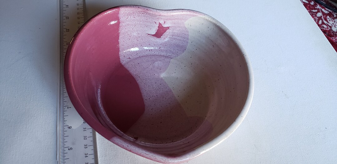 Hand Made Heart Shaped Pottery Bowl Excellent Condition - Etsy