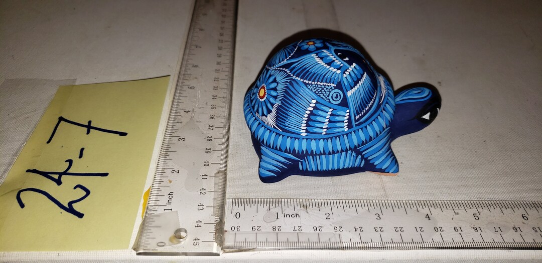 Mexico Turtle Trinket Box Chip on Foot Good Condition - Etsy