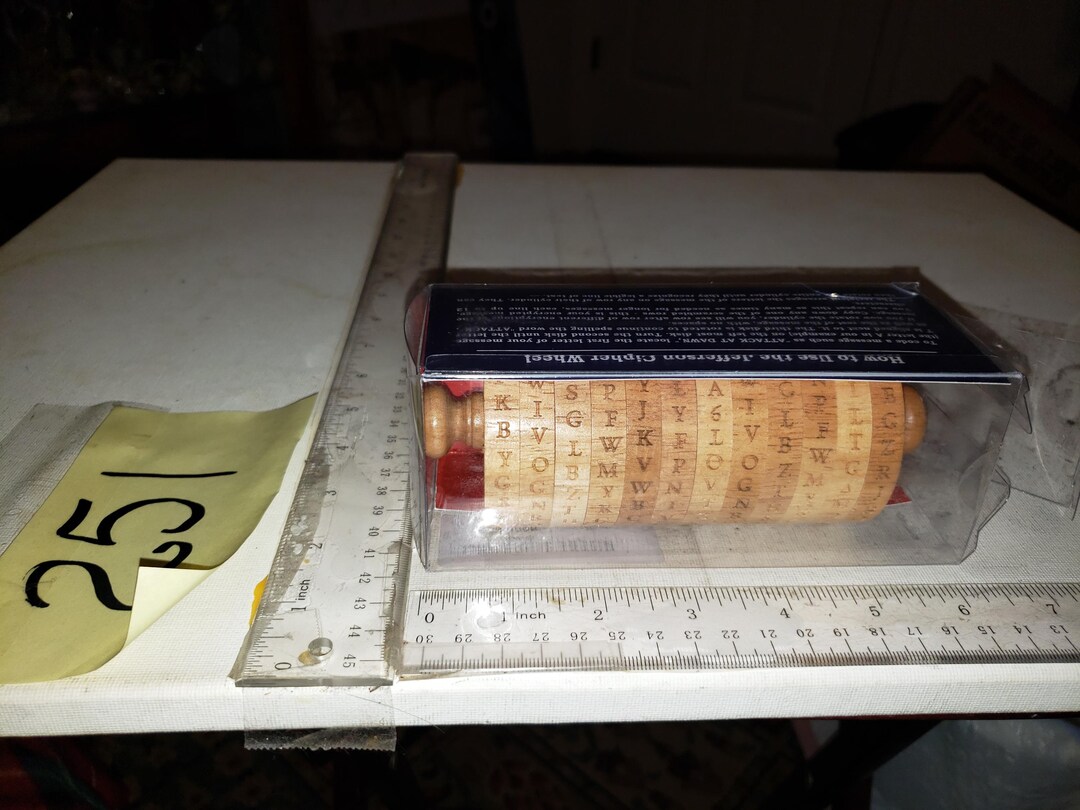 Jefferson Decoder Cipher Wheel Wood Excellent Condition Original Box - Etsy