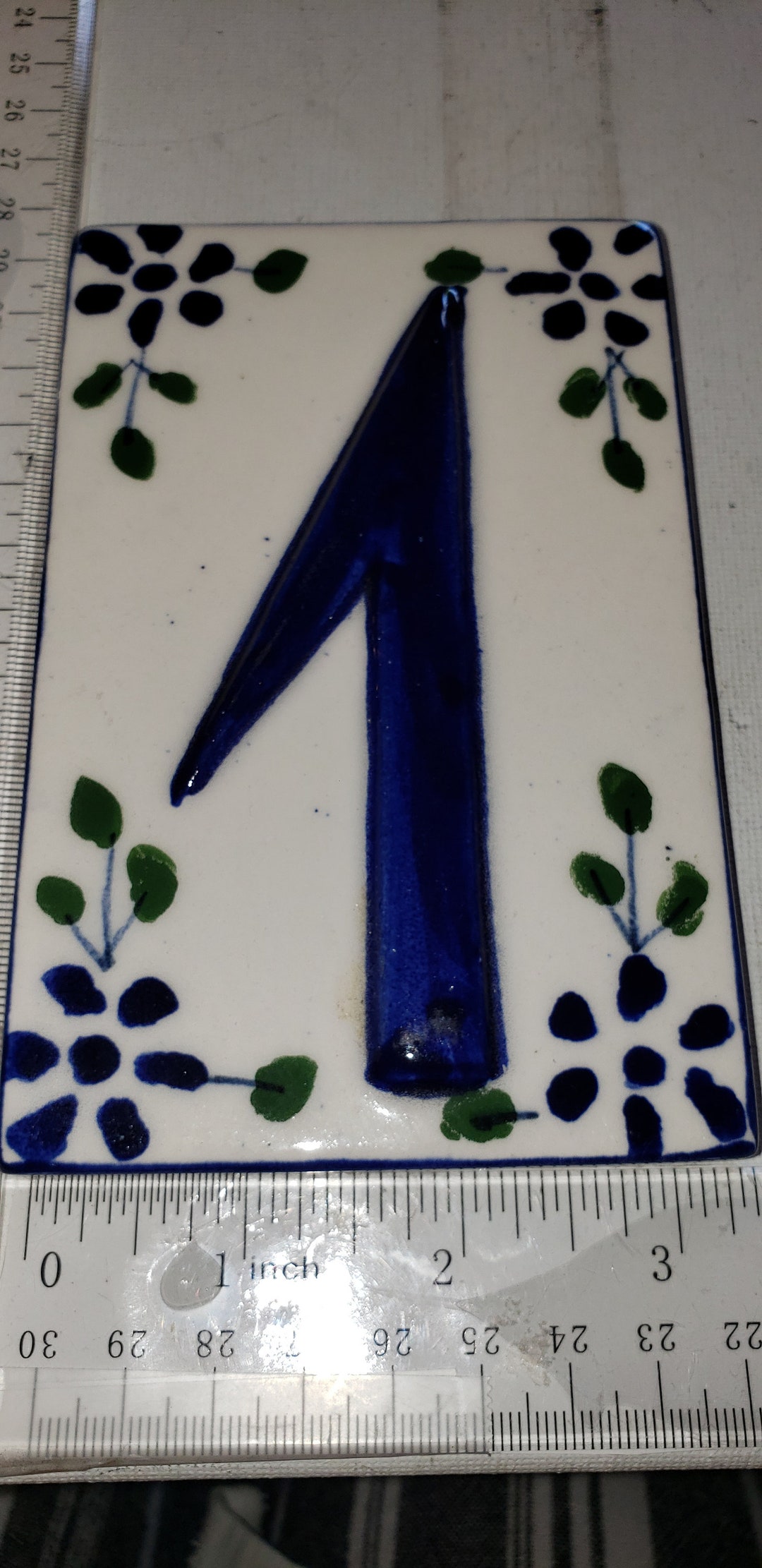 Ceramic Tile House Number 1 Excellent Condition - Etsy